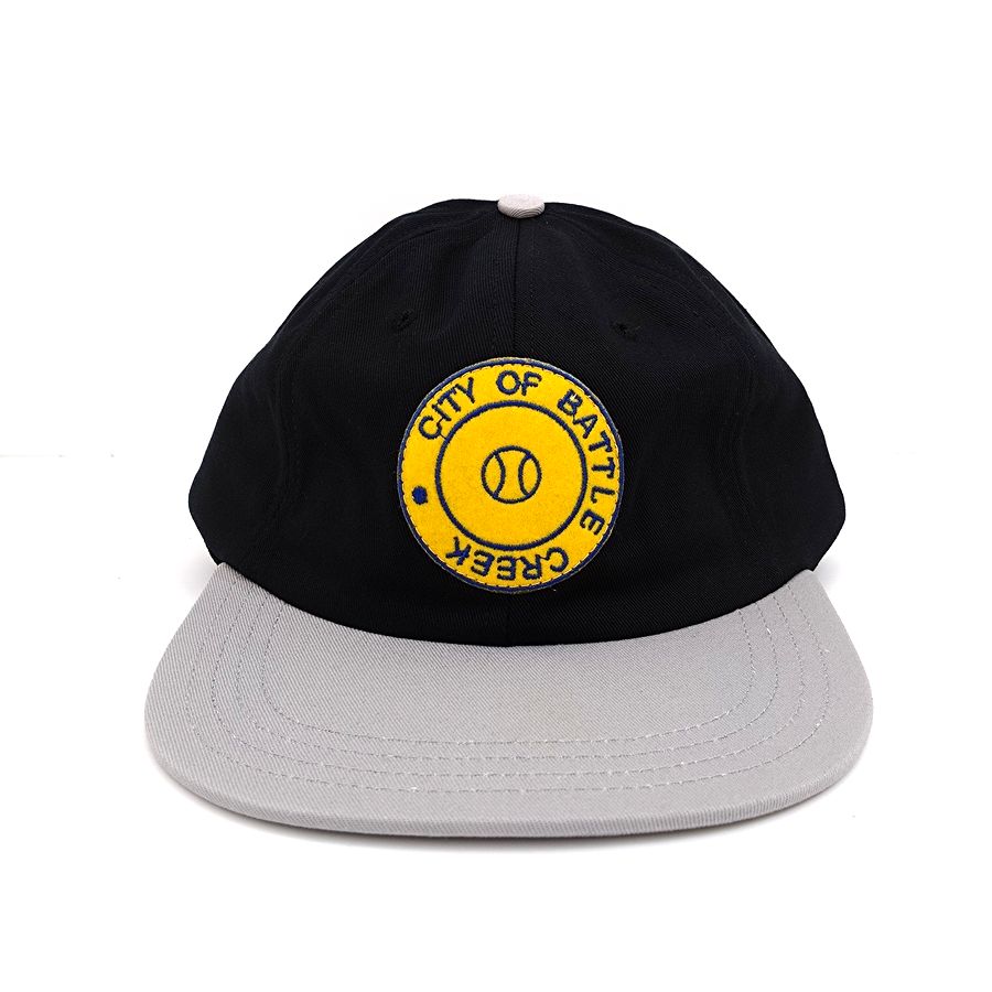 COOPERSTOWN BALL CAP / 1946 BATTLE CREEK BELLES / PATCH / BLACK × LT,G ...