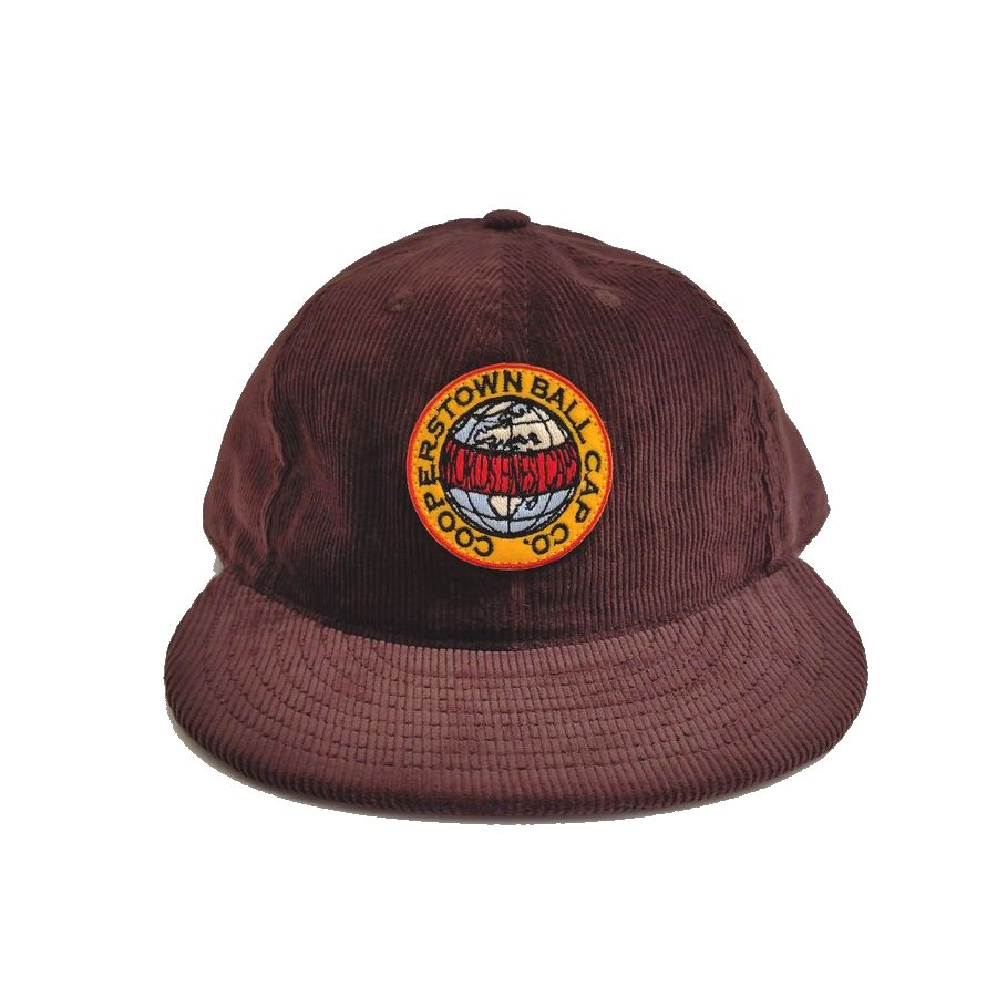 COOPERSTOWN BALL CAP / CORDUROY CAP / COOPERS PATCH / BROWN / SOFT VIS ...
